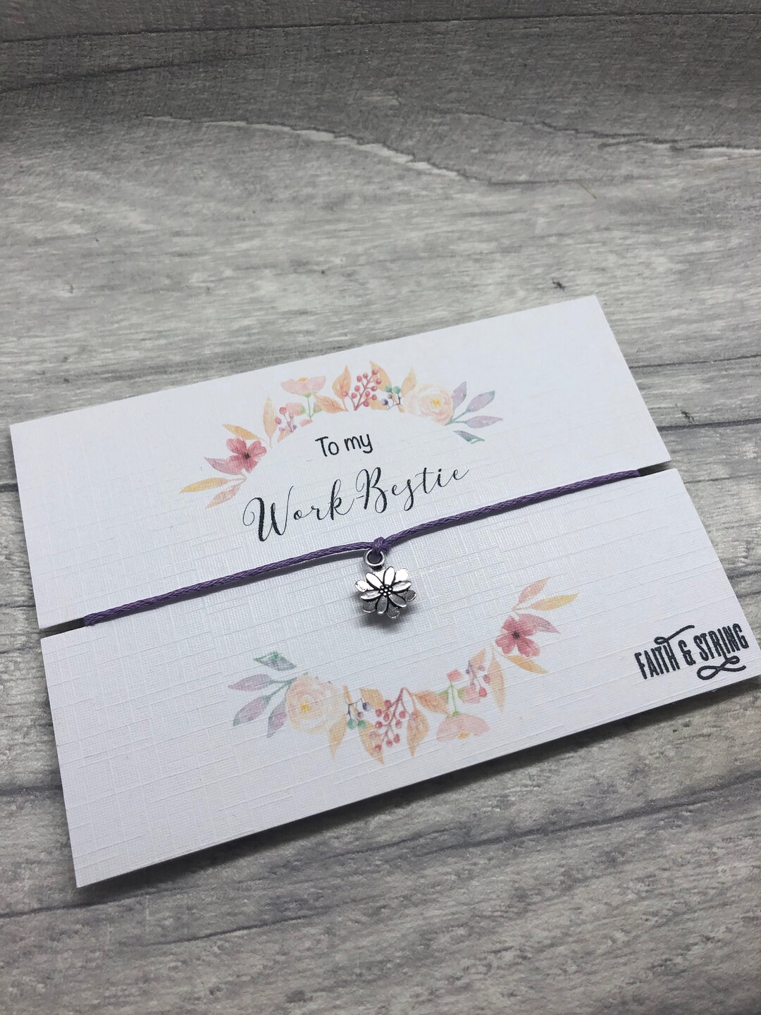 Work Bestie Work Friend Colleague Friendship Bracelet - Etsy