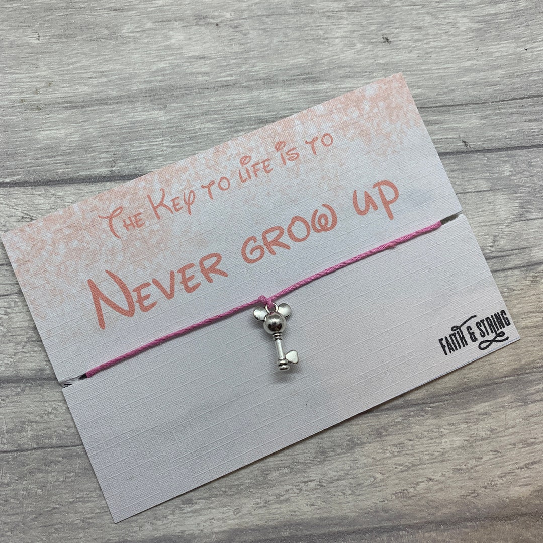 Mouse Key, Keepsake Wish Bracelet, Key to Life Quote - Etsy