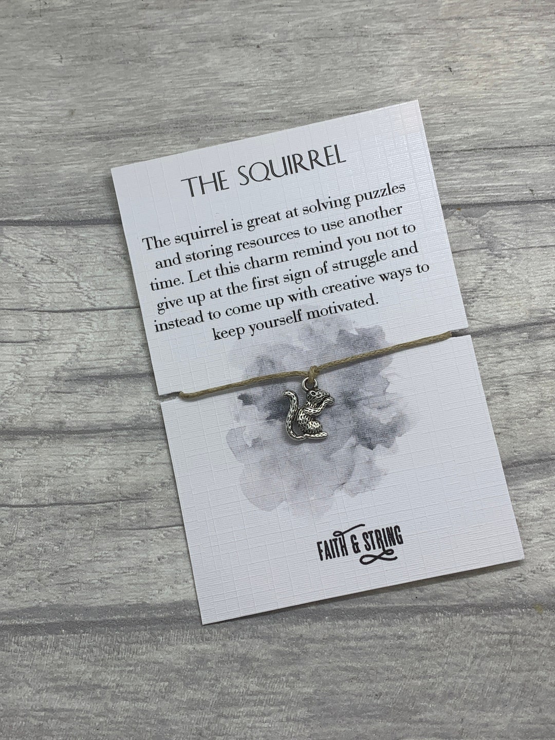 Squirrel Charm Wish Bracelet: Inspirational Totem Gift - Etsy