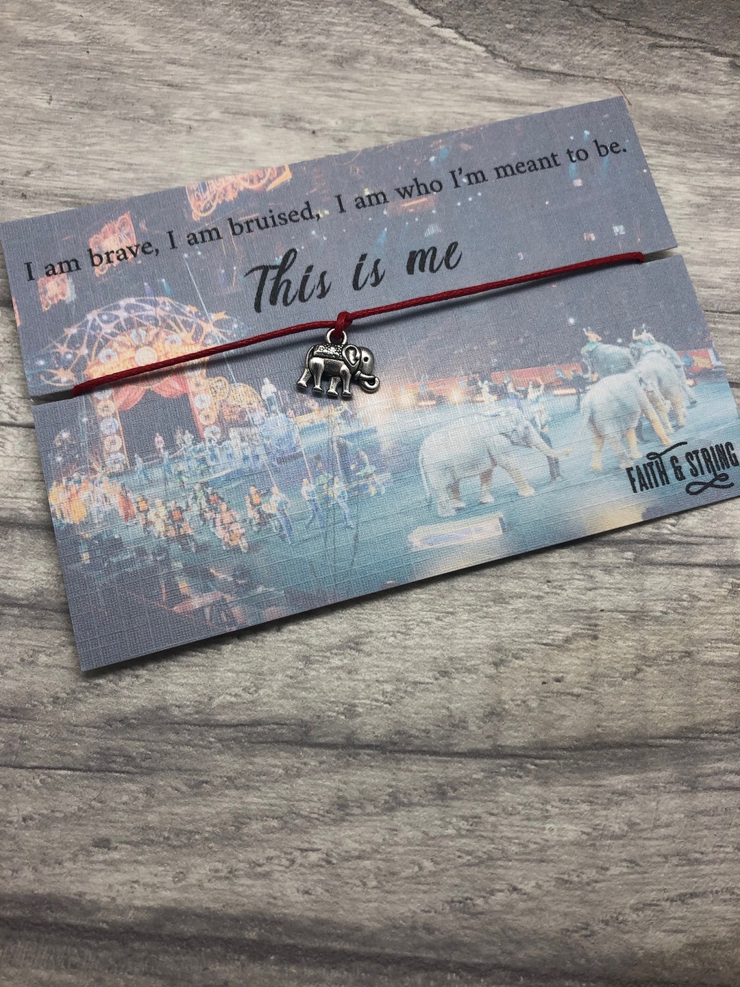 Greatest Showman Inspired Bracelet: Silver Elephant Charm - Etsy