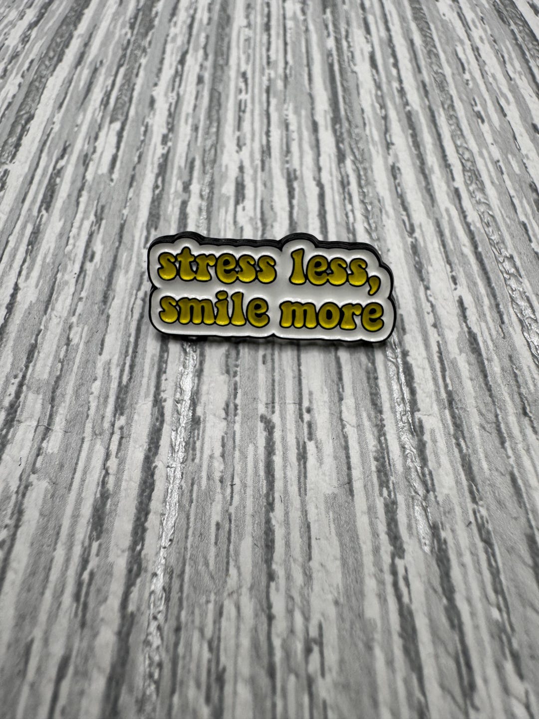 Stress Less Smile More Enamel Pin: Positive Affirmation Gift - Etsy