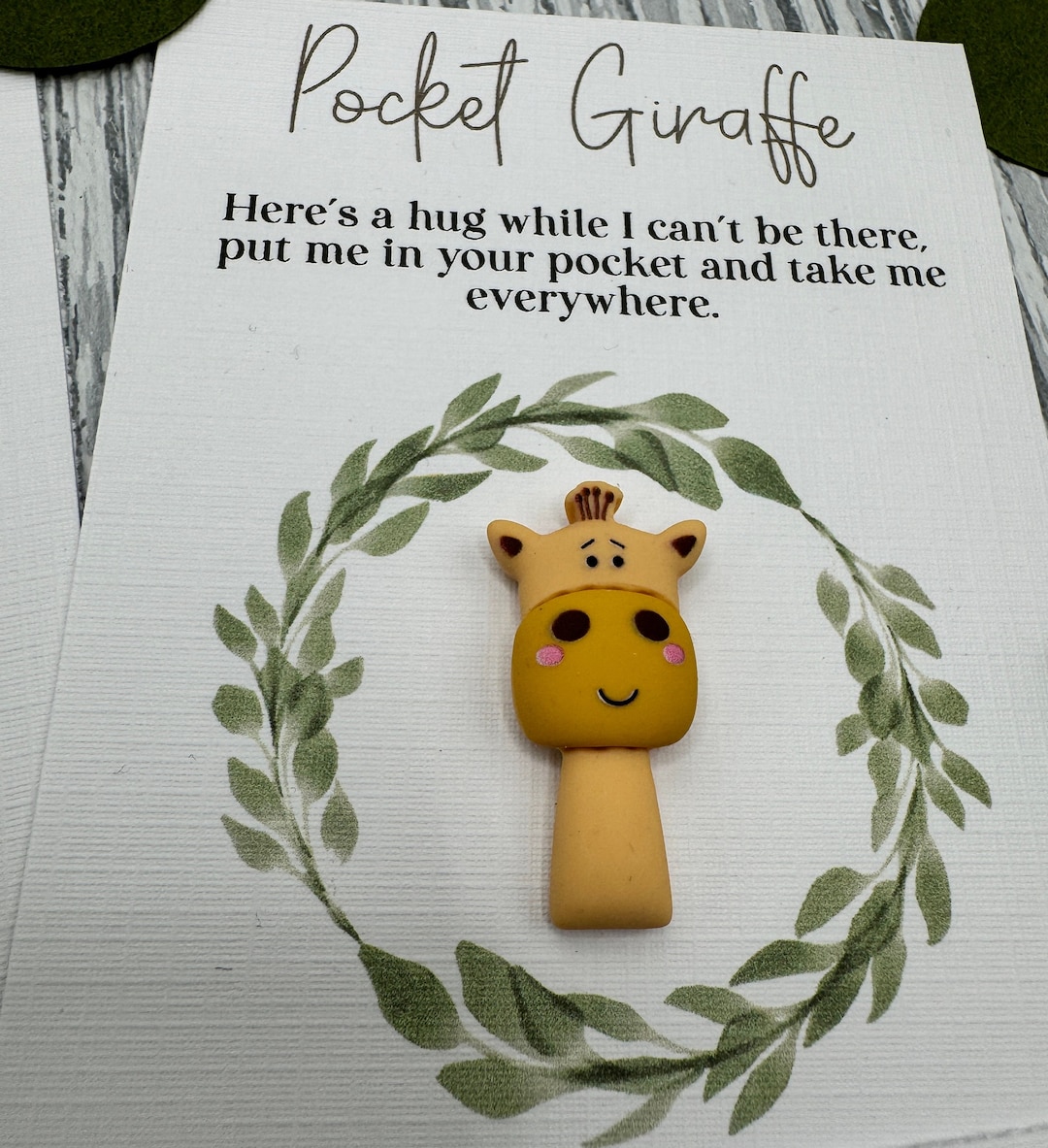 Pocket Giraffe Hug Token: Long Distance Gift - Etsy