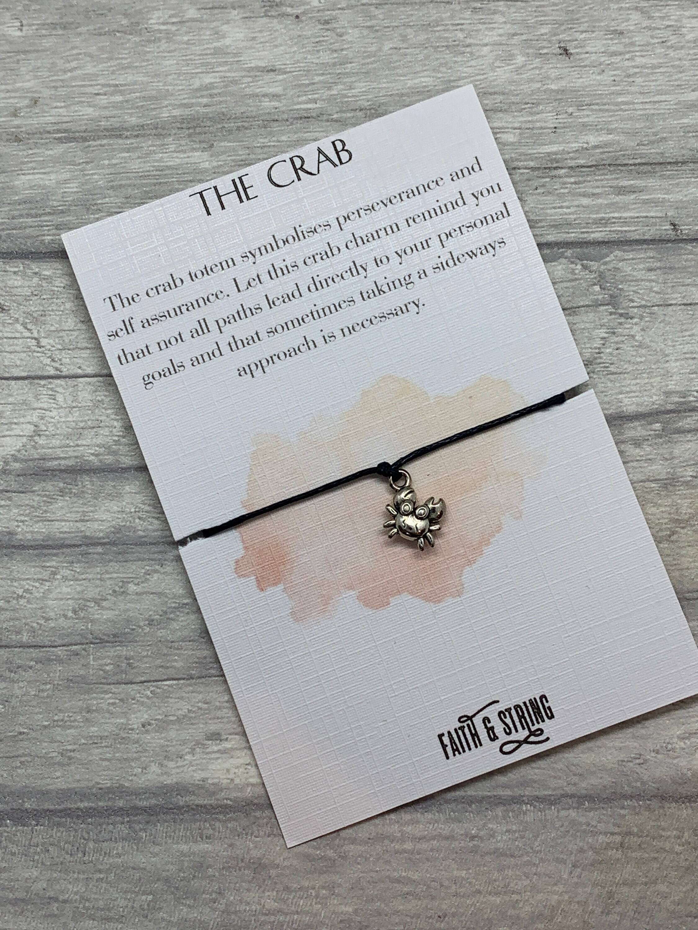 Crab Gift Crab Charm Crab Charm Bracelet Crab Totem Spirit | Etsy