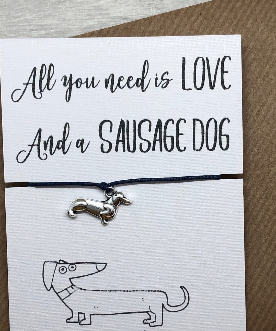 Sausage Dog Wish Bracelet: Dachshund Lover Gift - Etsy