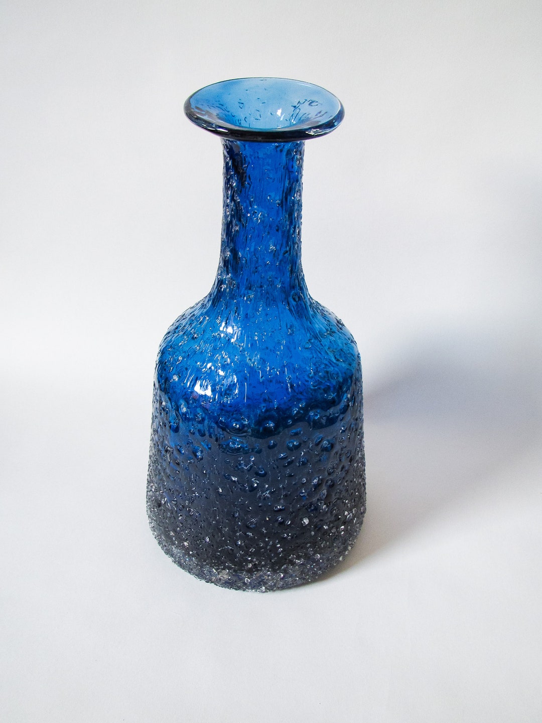 Sia Glass Bottle Vase, Surface Texture, Handmade Glass, Home Decor ...