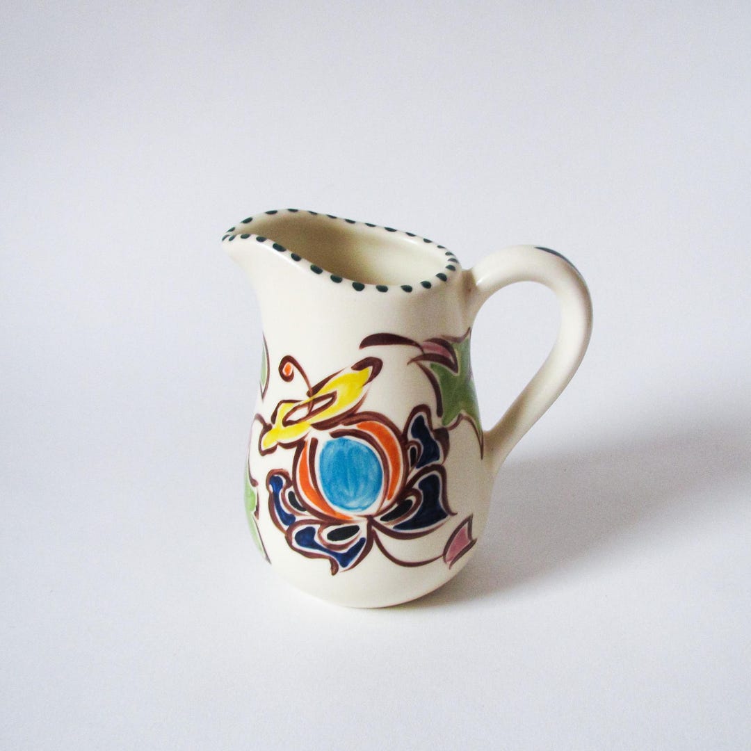 Honiton Pottery Jug, Collard Designs, Hand Painted, Devon Pottery C ...