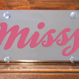 Custom Personalized Front Vanity Plate Stainless Steel - Etsy 日本