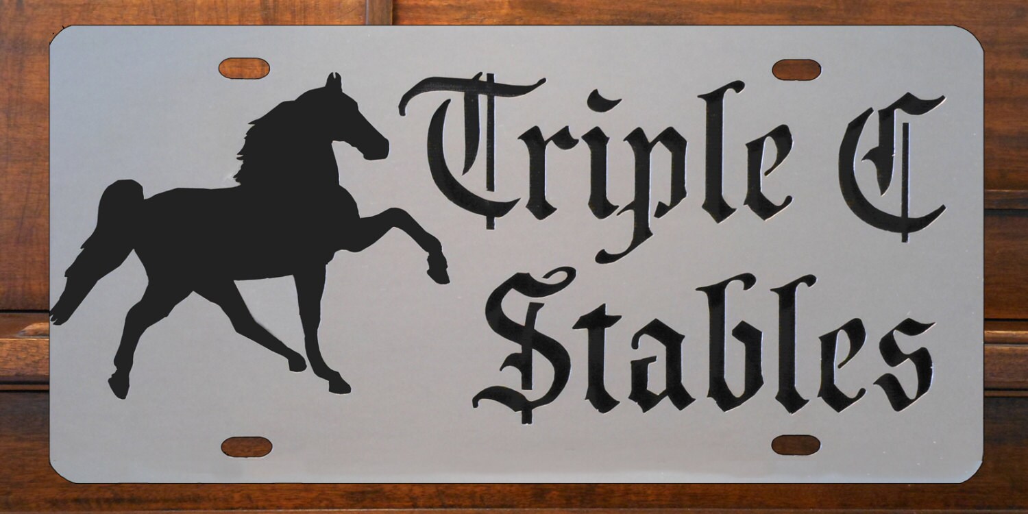 Custom Personalized Front Vanity Plate Stainless Steel ...