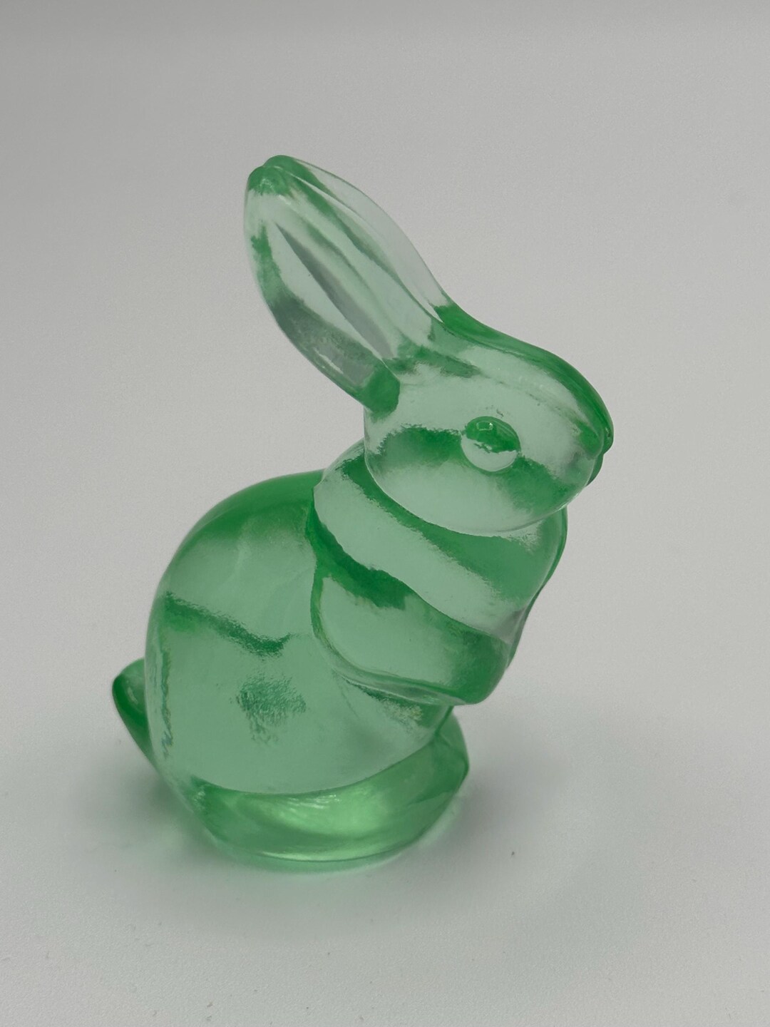 Fenton Green Art Glass Bunny Rabbit - Etsy