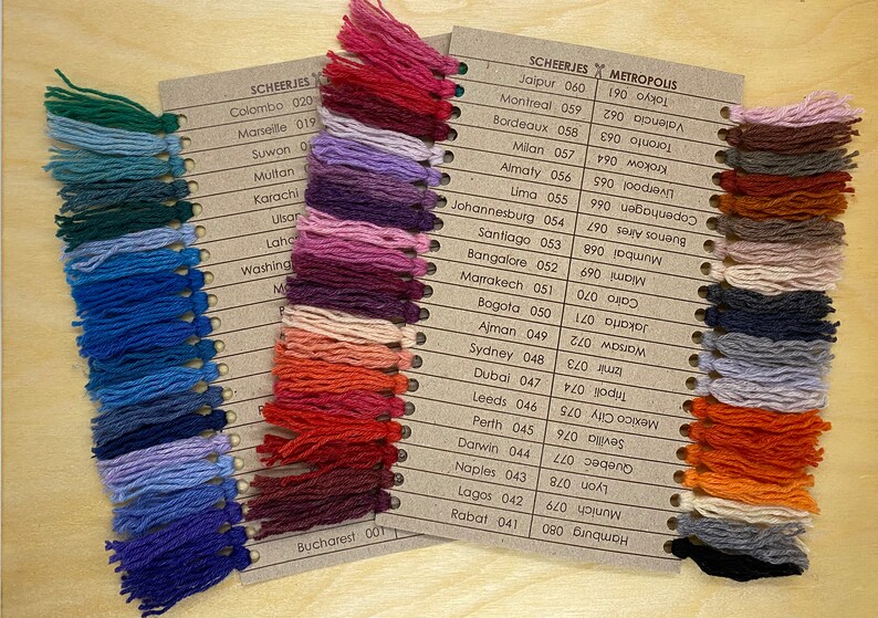 Scheepjes Metropolis Colour/shade Chart - Etsy