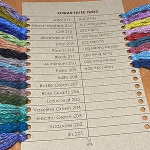 Rowan Felted Tweed DK Colour/shade Chart - Etsy