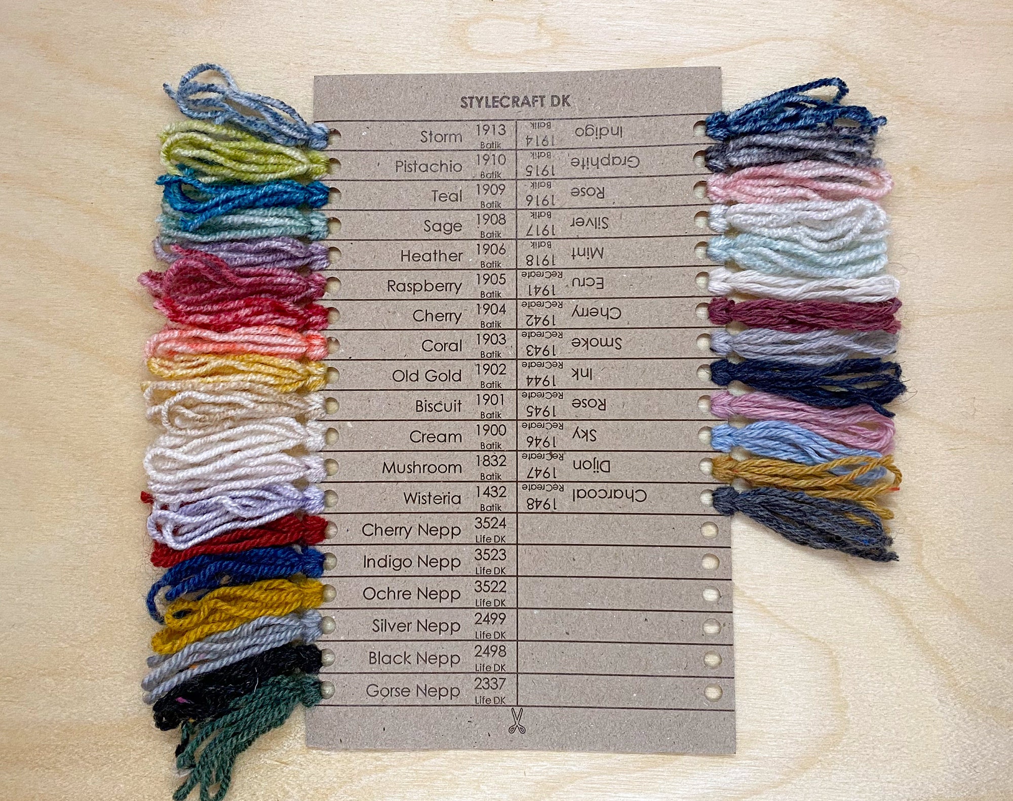 Stylecraft Life DK, Batik & Recreate Colour/shade Chart - Etsy