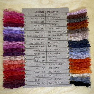 Scheepjes Metropolis Colour/shade Chart - Etsy