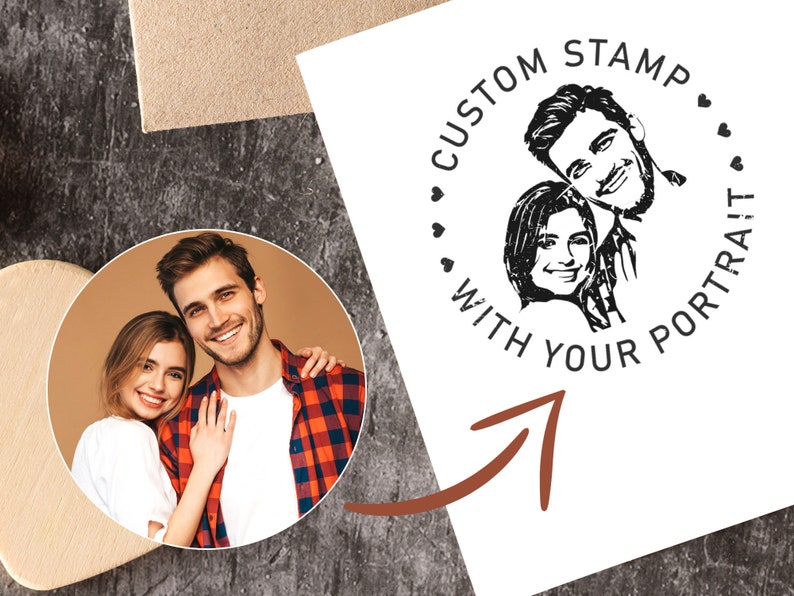 Customized Self-inking Portrait Stamp From Photo 5 Ink Color - Etsy