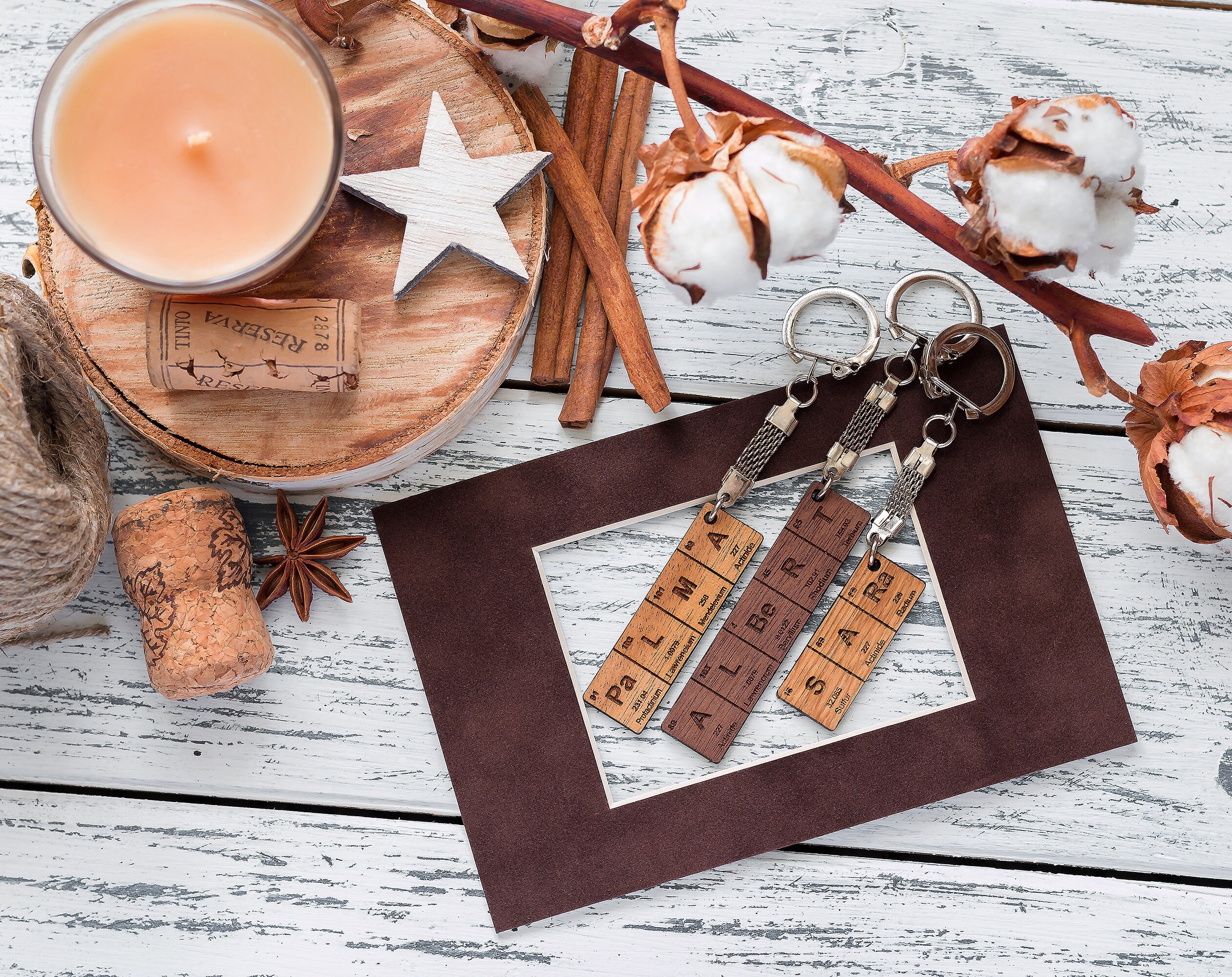 Custom Periodic Table Element Name Key Chain Gifts for Him | Etsy