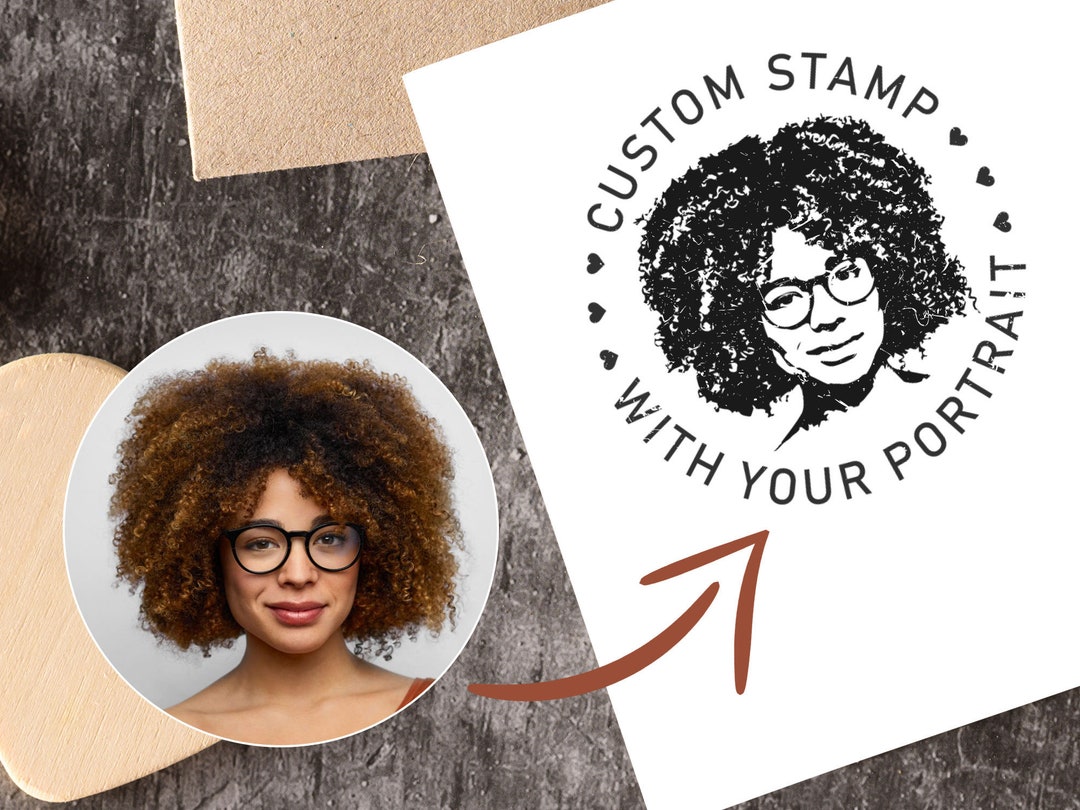 Customized Self-inking Portrait Stamp From Photo 5 Ink Color - Etsy