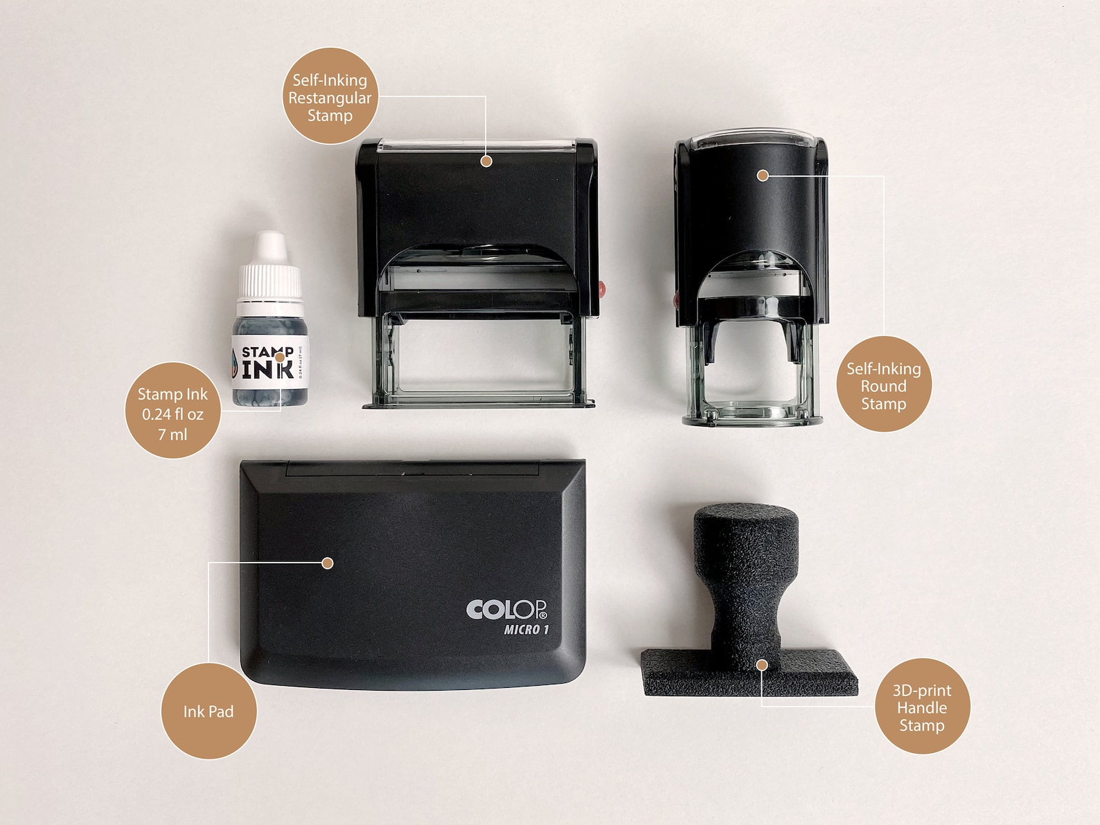 Customized Self-inking Portrait Stamp From Photo 5 Ink Color Ink-self ...