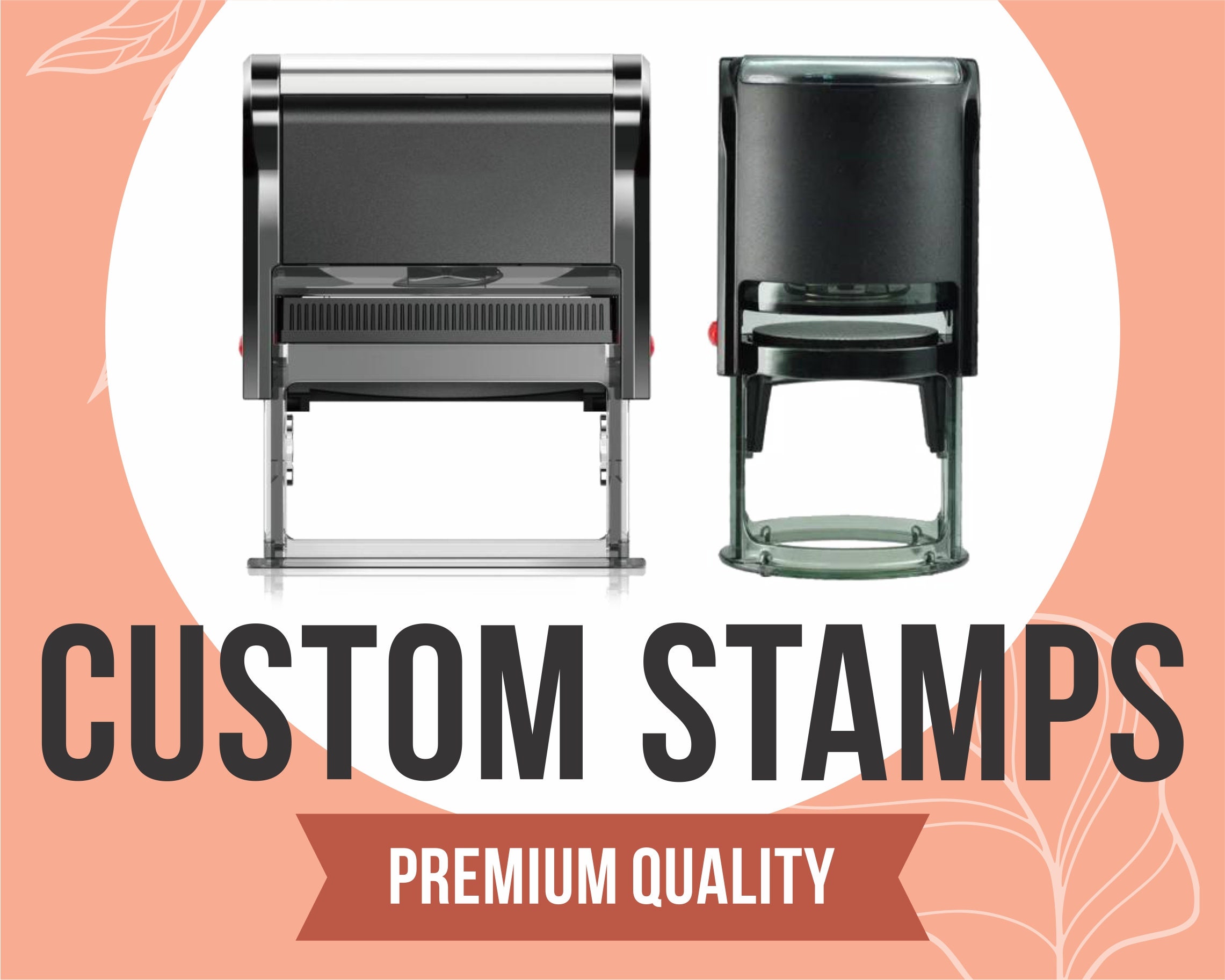 Portrait Stamp From Your Photo - 5 Ink Color - Ink-self or Handle Stamp ...