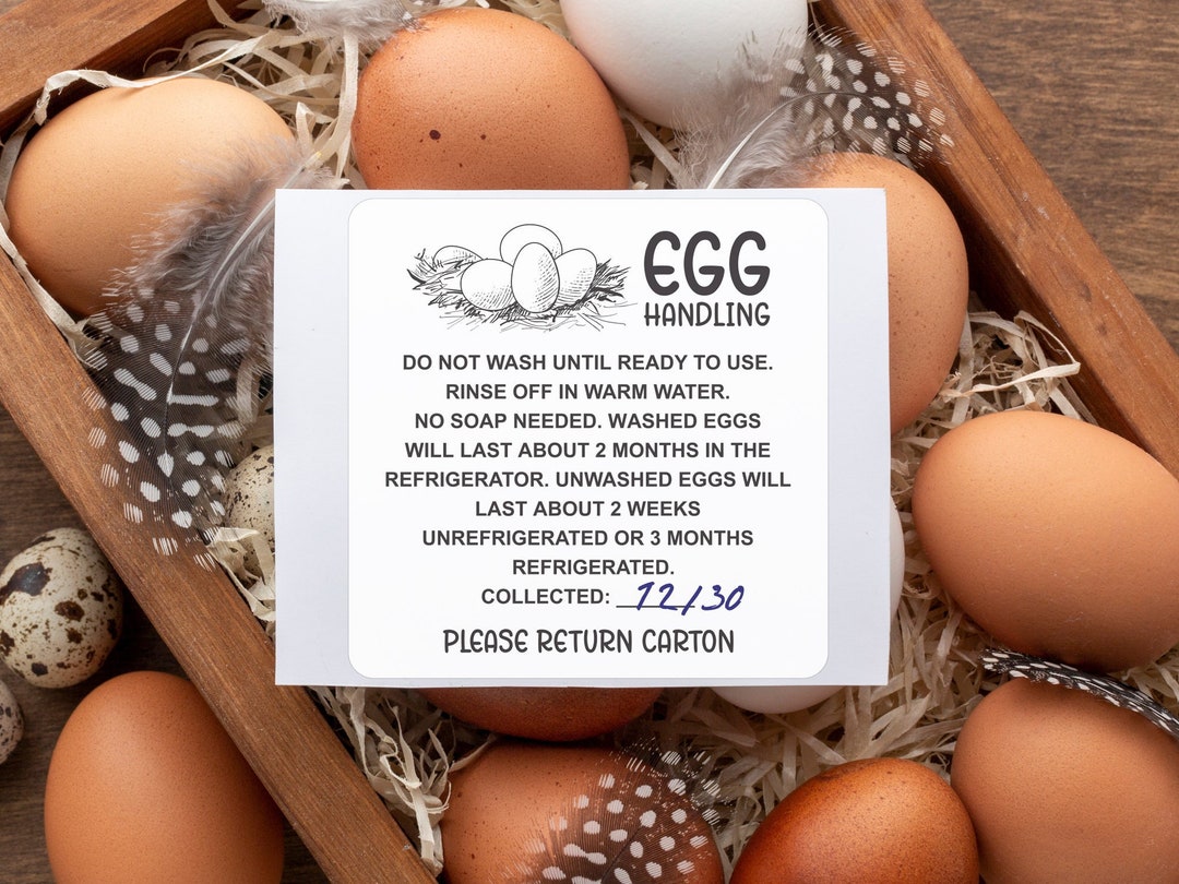 Egg Handling Stickers: Eco-friendly Care Guide for Washing, Storage ...