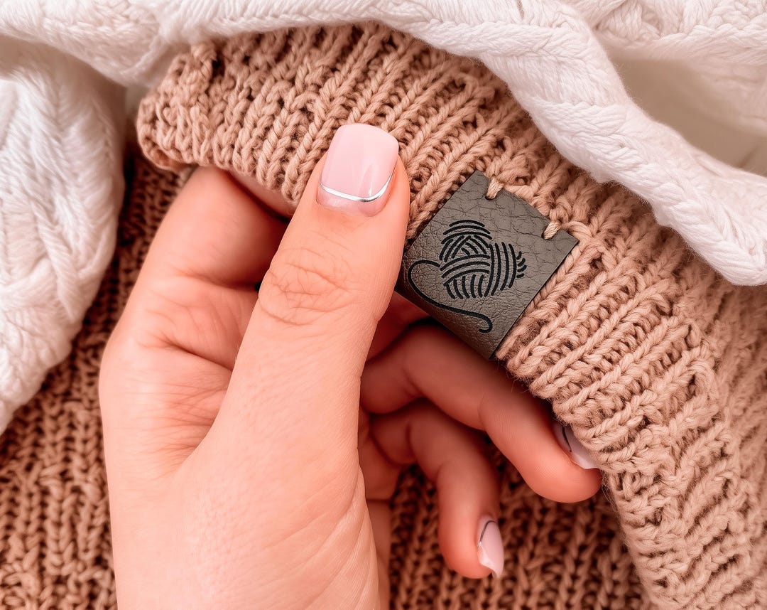 Knitting Labels Custom, Personalized Knitting Labels, Leather Knitting ...