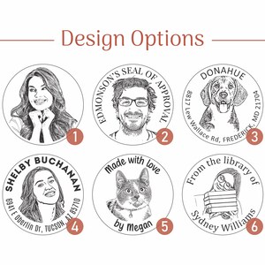 Custom Family Portrait Rubber Stamp - 5 Ink Color - Ink-self or Handle ...