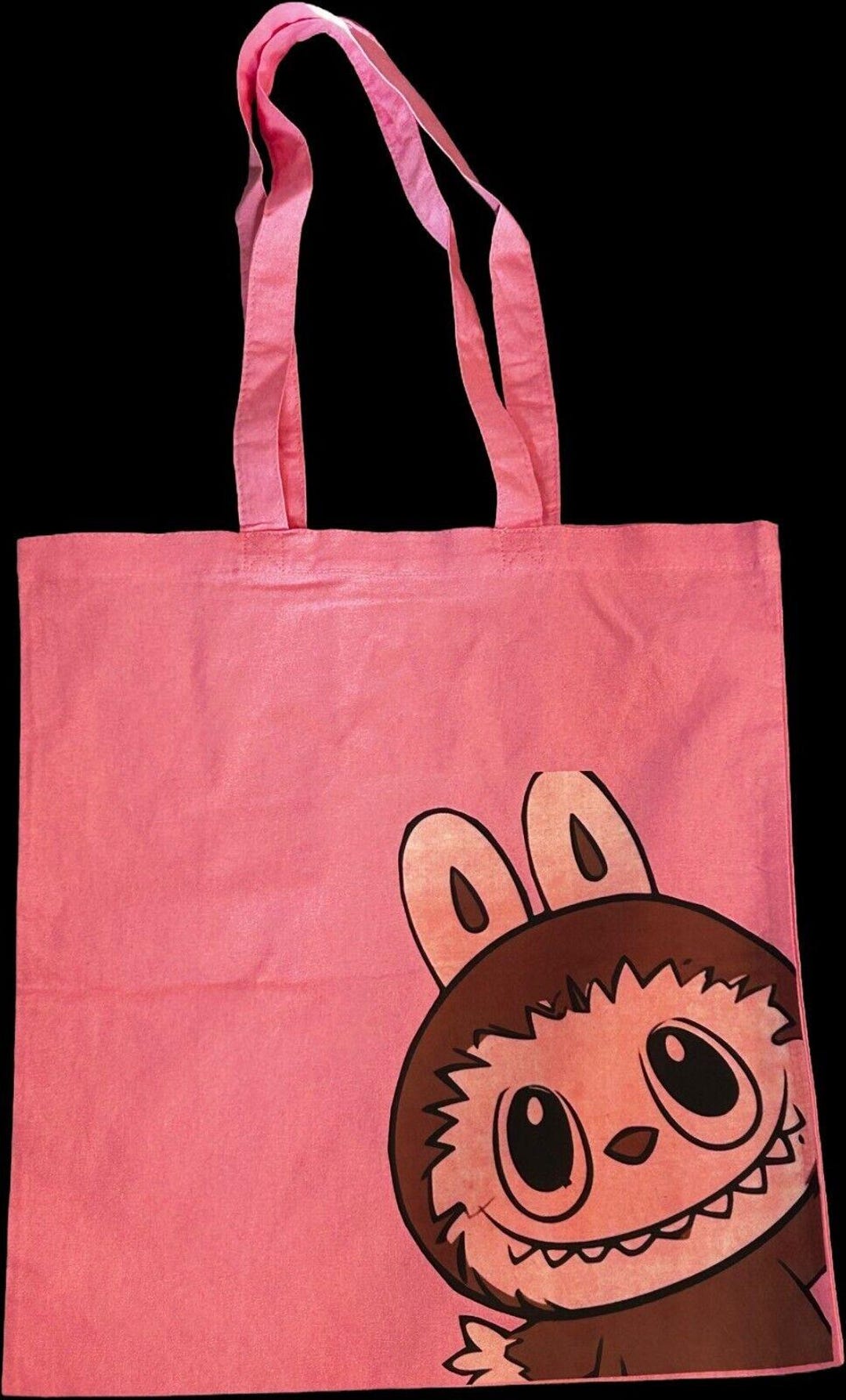 POPMART the Monsters Labubu 16x15 Inch Tote Pink Canvas Bag - Etsy