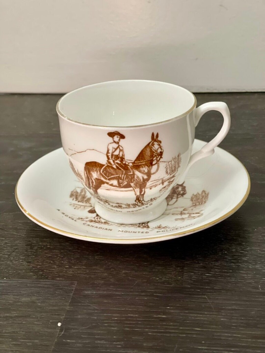Vintage (1940's) Royal Canadian Mounted Police (RCMP) Teacup and Saucer ...