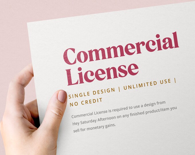 Unlimited Commercial Use License - Applies to ALL Store Items ...