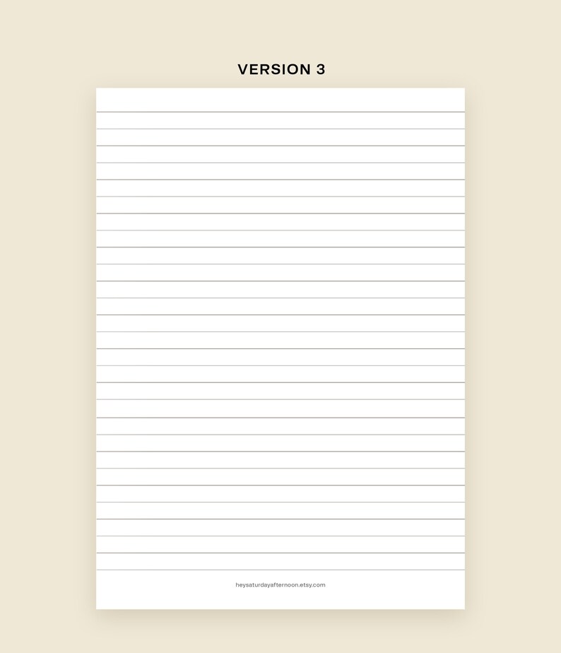 Printable Lined Pages, Lined Notes Template, Note Taking, Writing Paper ...