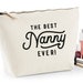 Gift for Nanny Makeup Bag Canvas Accessory Bag With Gold - Etsy