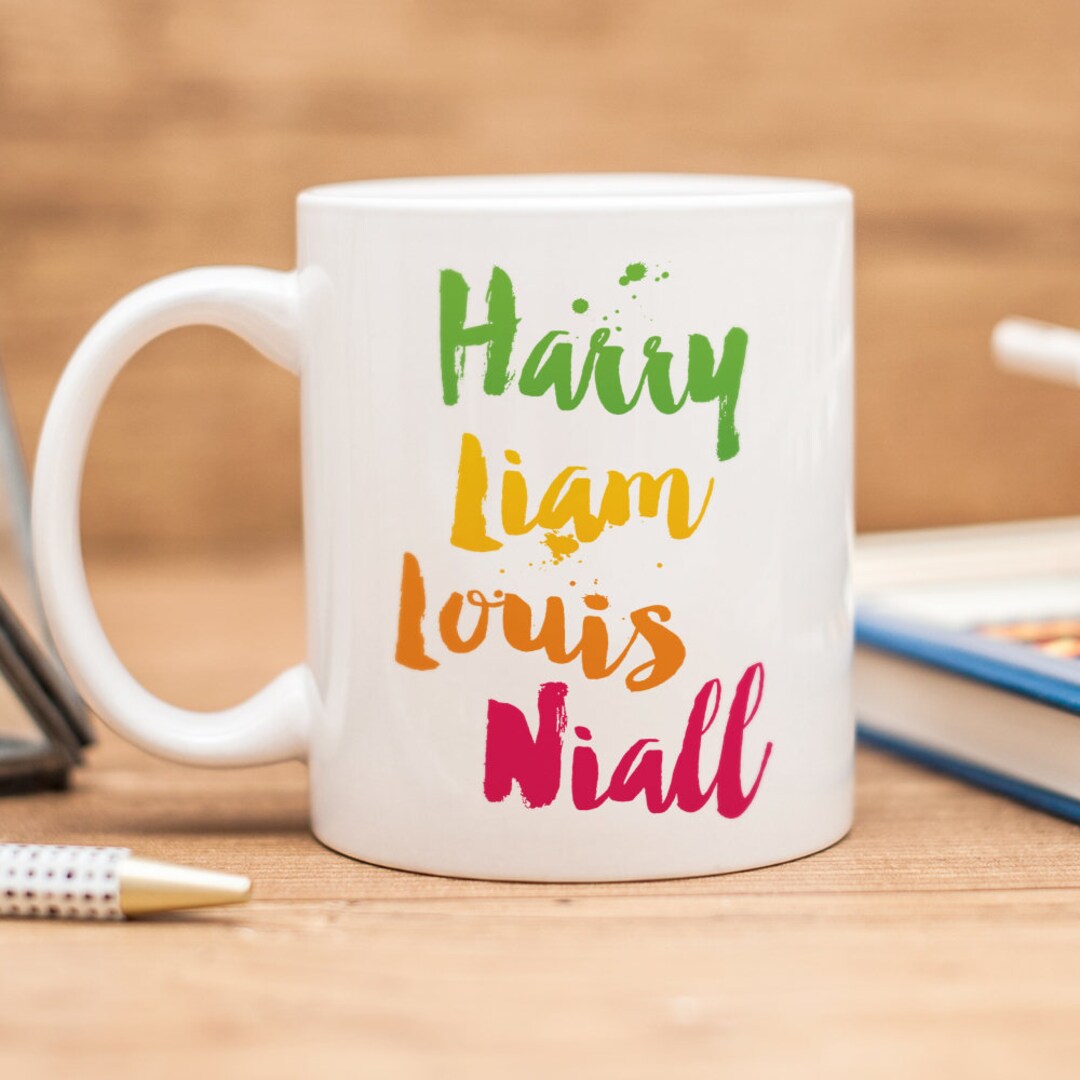 One Direction Mug With Listed Current Band Members harry, Liam, Louis ...