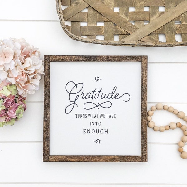 Gratitude Sign - Etsy