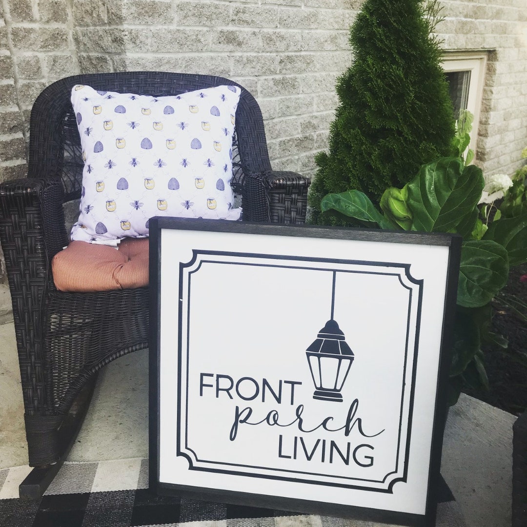 Porch Sign // Large Porch Sign // Front Porch Living // Front - Etsy