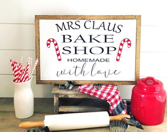 Mrs Claus Bake Shop Sign - Etsy