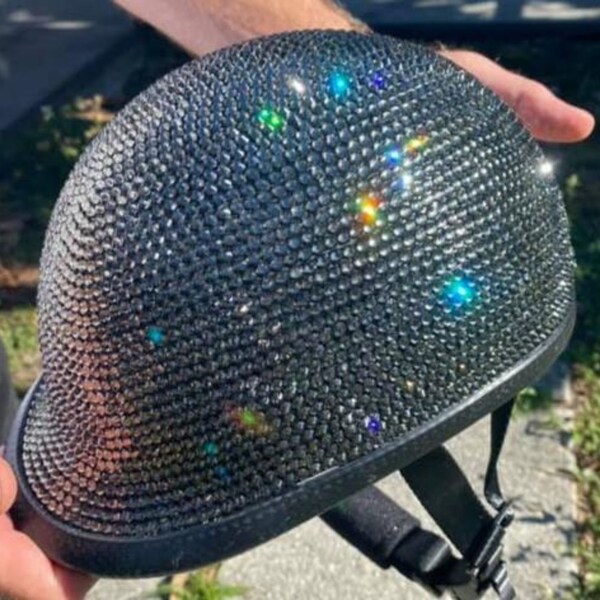 Motorcycle Bling Helmet - Etsy