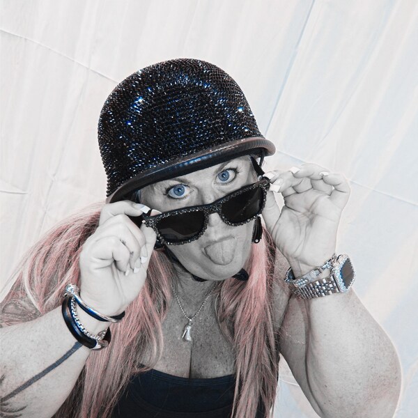 Motorcycle Bling Helmet - Etsy