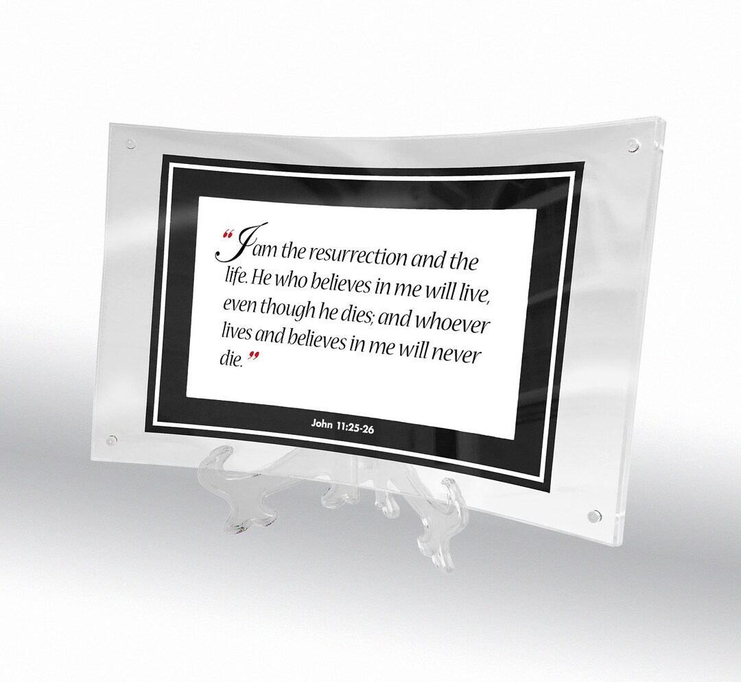 Bible Quotation in Curved Acrylic Frame John - Etsy