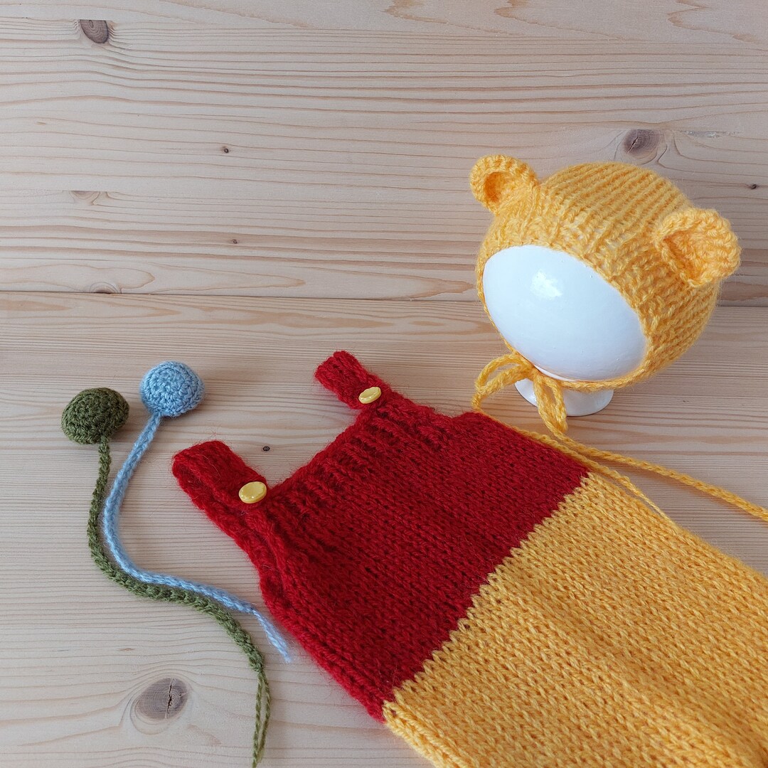 Newborn Winnie the Pooh Romper Set: Angora Wool Baby Bear Outfit - Etsy