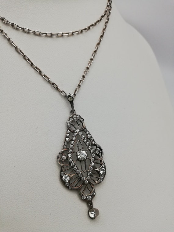 Belle Epoque c1910 attractive silver and paste drop p… - Gem