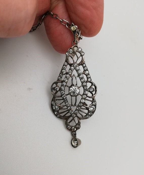 Belle Epoque c1910 attractive silver and paste drop p… - Gem