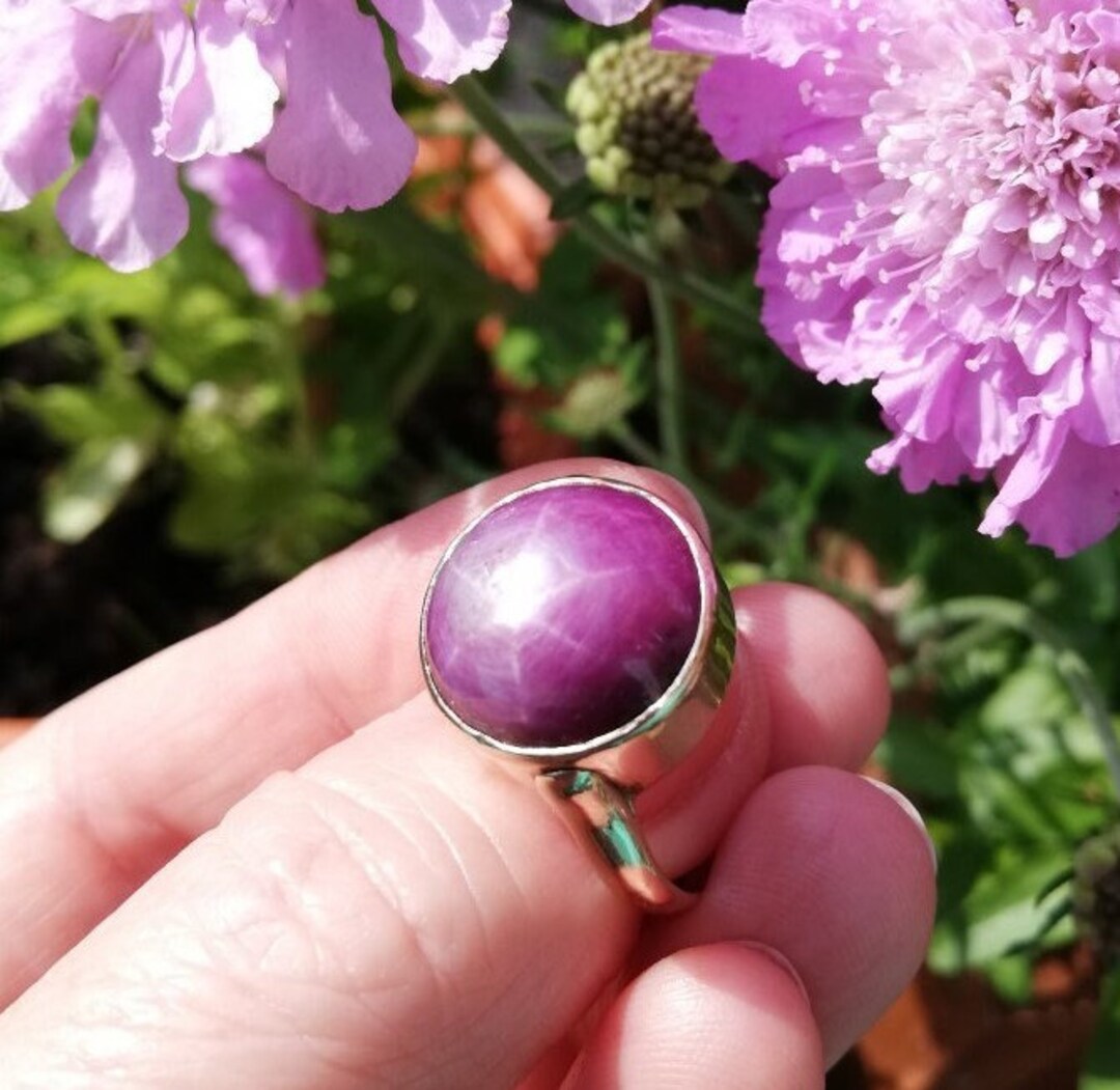 Natural Star Ruby Ring in 9ct Gold Approx 19 Carats-statement - Etsy