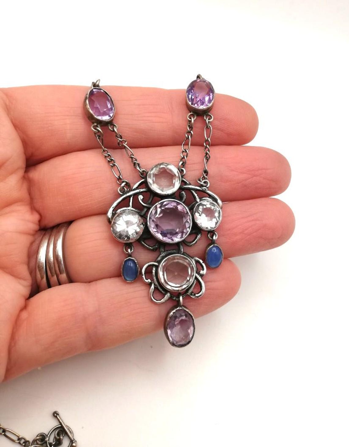 Sibyl Dunlop 1920s Early Arts and Crafts Necklace in Silver With ...