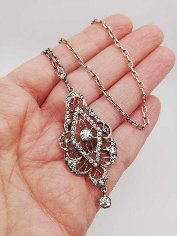 Belle Epoque c1910 attractive silver and paste drop p… - Gem