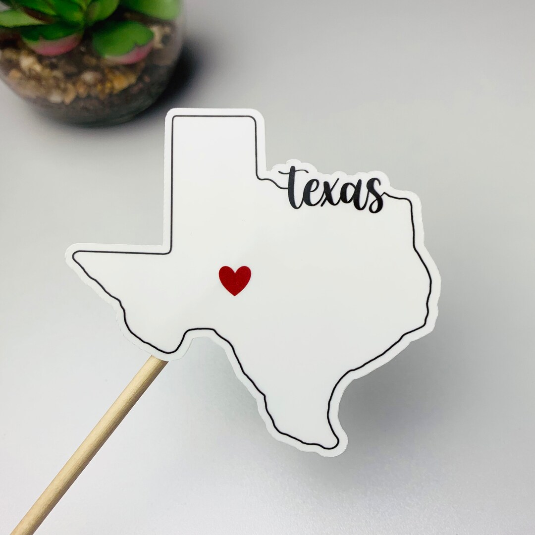 Texas Sticker Texas State Sticker Lone Star State TX Sticker State ...