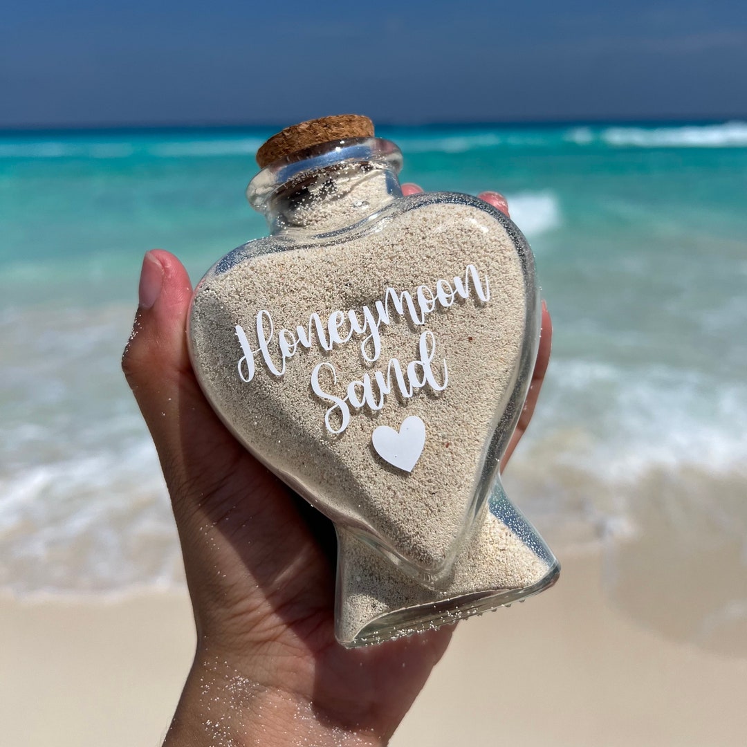 Personalized Honeymoon Sand Bottle Keepsake Sand Bottle Cork Babymoon ...