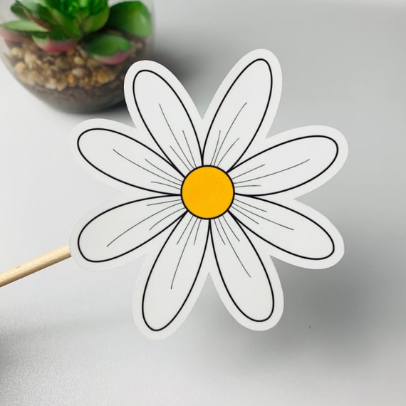 Daisy Sticker Daisy Decal Sticker Weatherproof Flower Sticker - Etsy