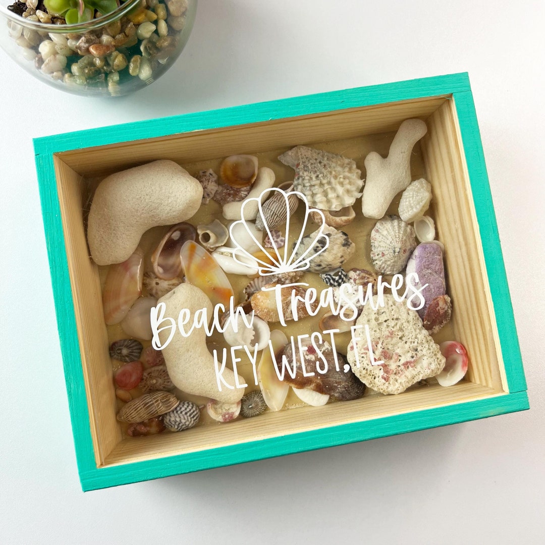 Personalized Shell Box Keepsake Seashell Box Vacation Honeymoon Wedding ...