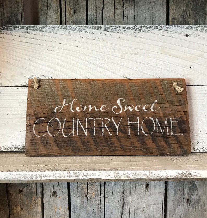 Home Sweet Country Home Barn Wood Sign Rustic Wall Decor - Etsy