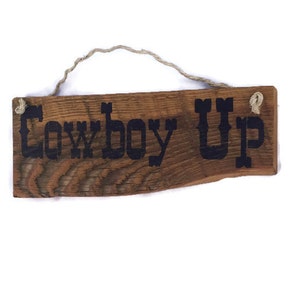 Cowboy up Wall Decor Barn Wood Sign Rustic Ranch Hanging Farmhouse ...