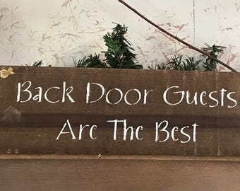 BACK DOOR FRIENDS Are Best Sign - Etsy